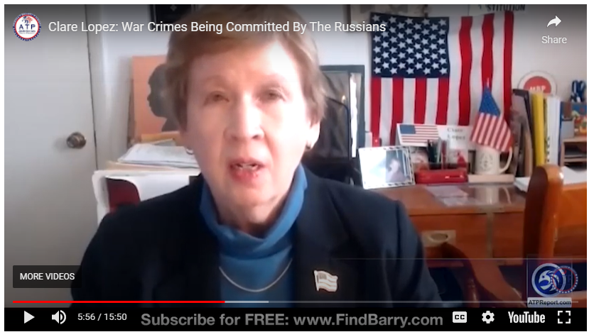 Clare Lopez with Barry Nussbaum on ATP about Iran's role in 9/11, and ...