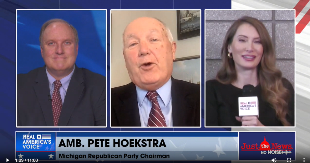 Amb. Pete Hoekstra has been declared as the Michigan GOP Chairman, talks Trump's big primary win ...