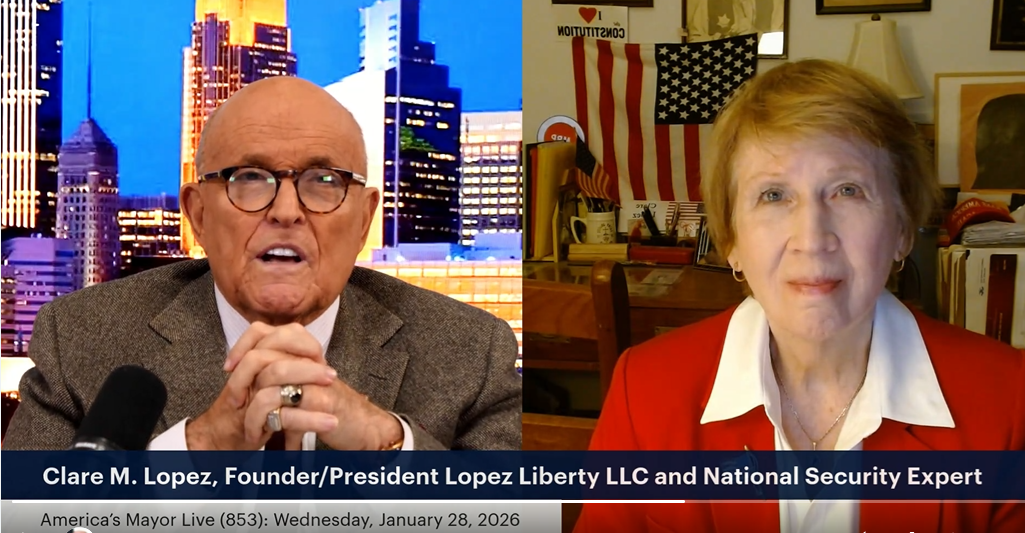 Clare Lopez with Rudy Giuliani on the situation in Iran - Citizens ...